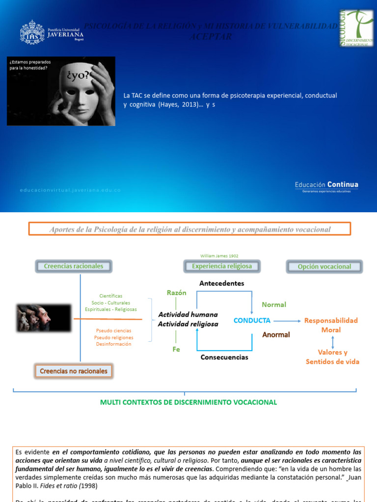 Discernimiento Vocacional - Sesión1 | PDF | Sicología | Experiencia