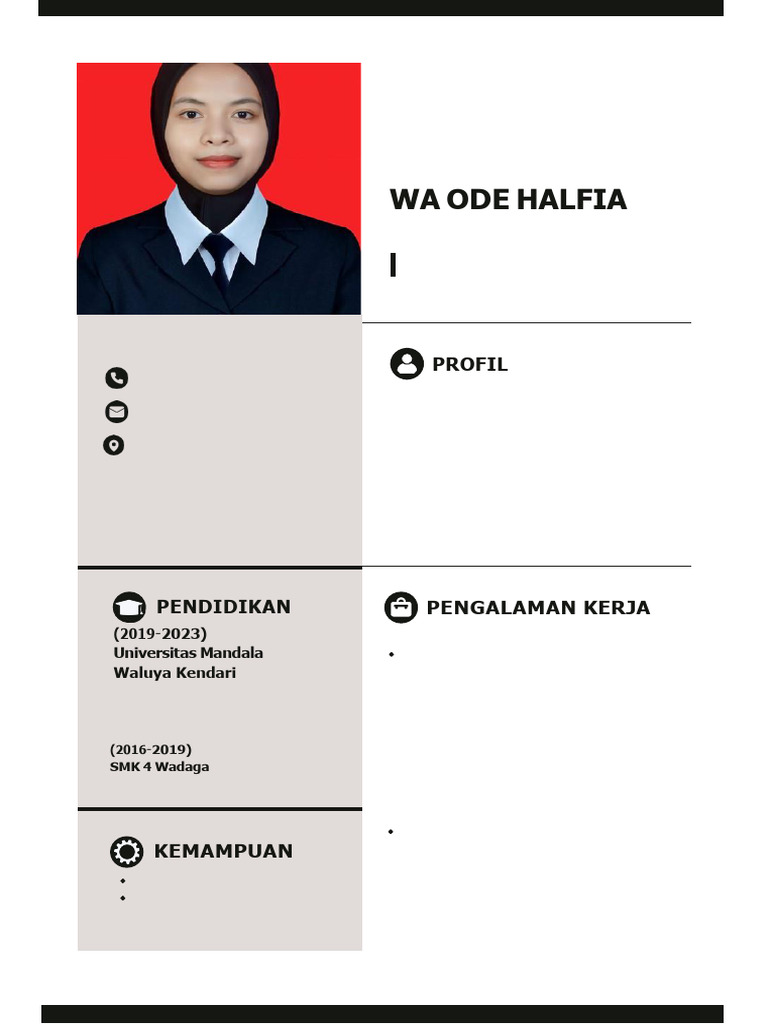 CV Atlm Wa Ode Halfia | PDF
