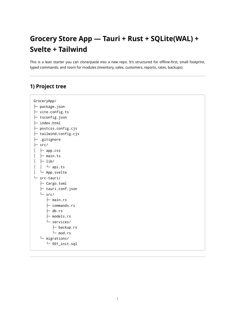 Tauri + Rust + Sqlite (Wal) - Svelte + Tailwind Starter Skeleton | PDF ...