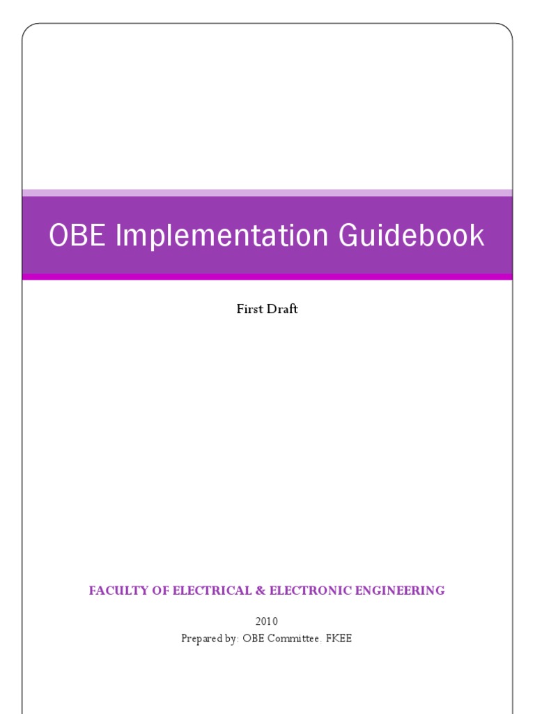 OBE Guidebook for Electrical Engineering | PDF | Educational Assessment ...