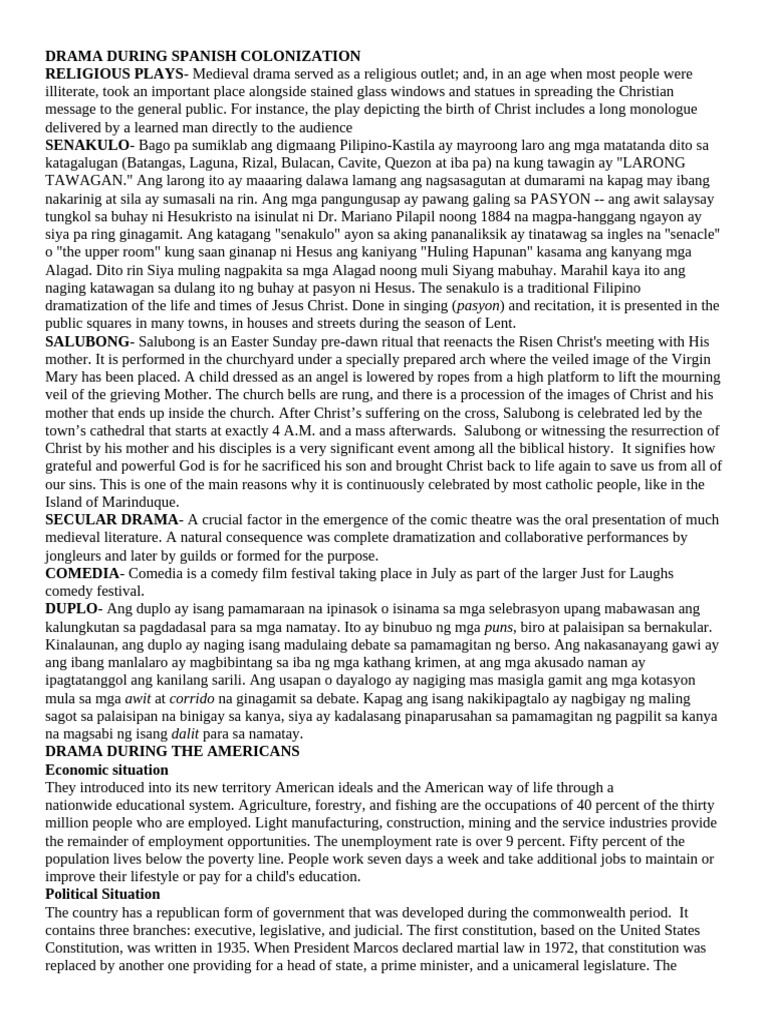 THEATER During American Time | PDF