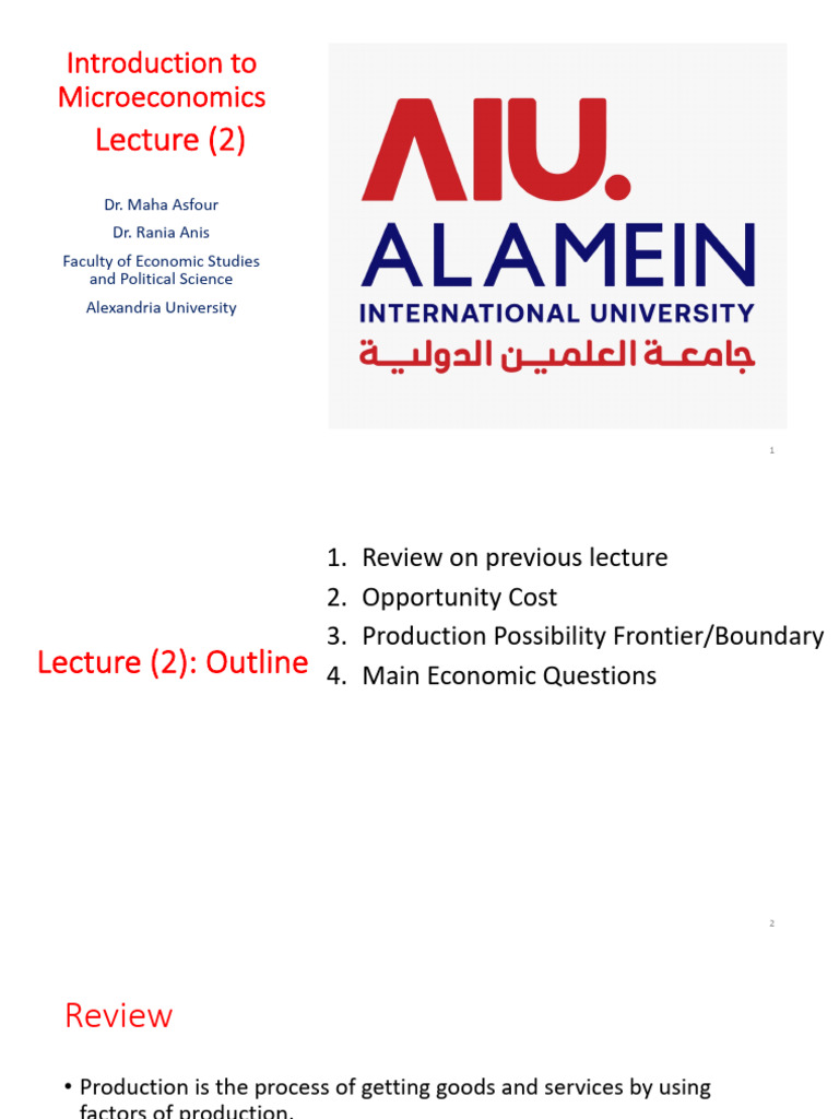 Micro-Lect 2 | PDF | Business Economics | Microeconomics
