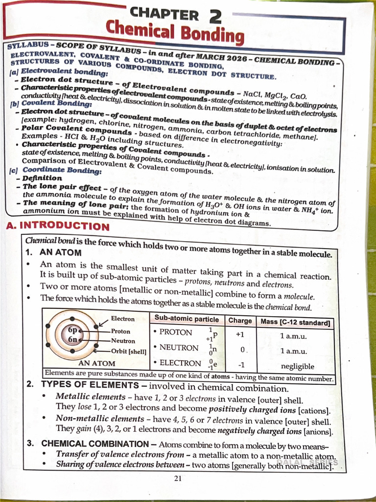 Chemical Bonding | PDF