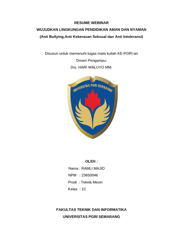 Resume Pgri Ramli Majid Webiner | PDF
