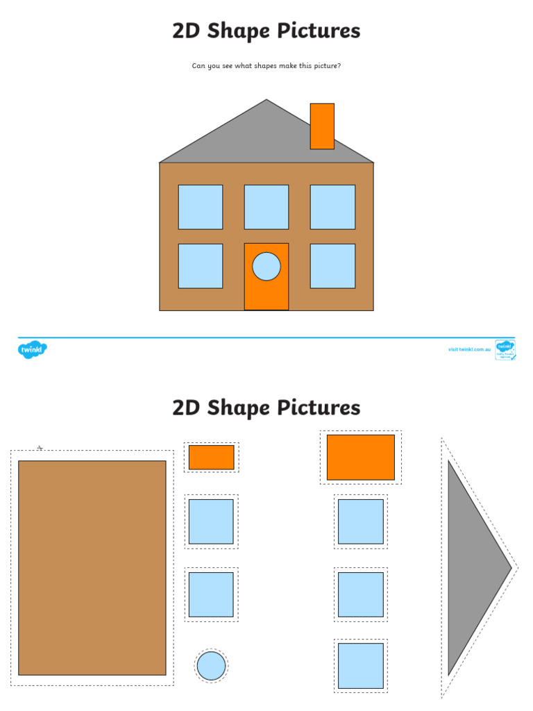 T N 468 Pictures of Flat 2d Shapes Activity Pack Ver 3 | PDF