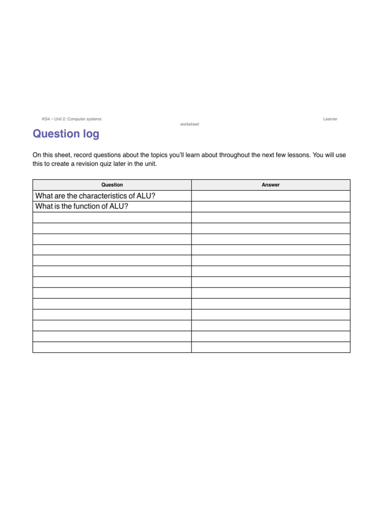 Toddle B650c2a4 31a1 47e7 B9a8 11a4670a2597 A4 Worksheet - Question Log ...
