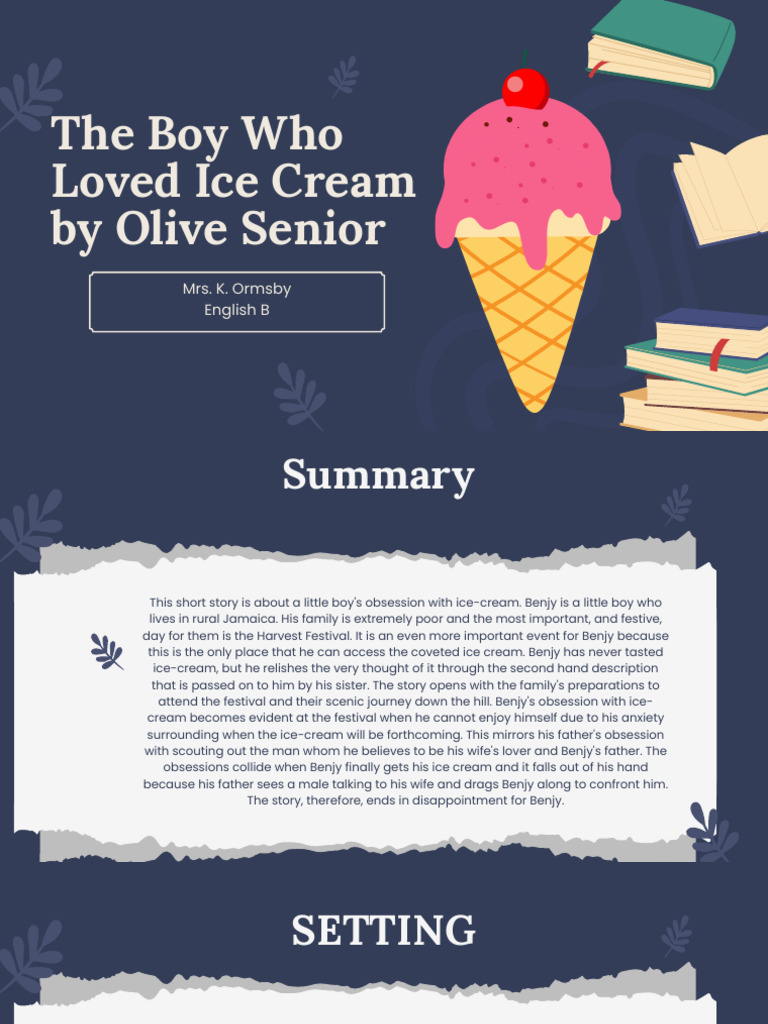 The Boy Who Loved Ice Cream by Olive Senior | PDF | Jealousy