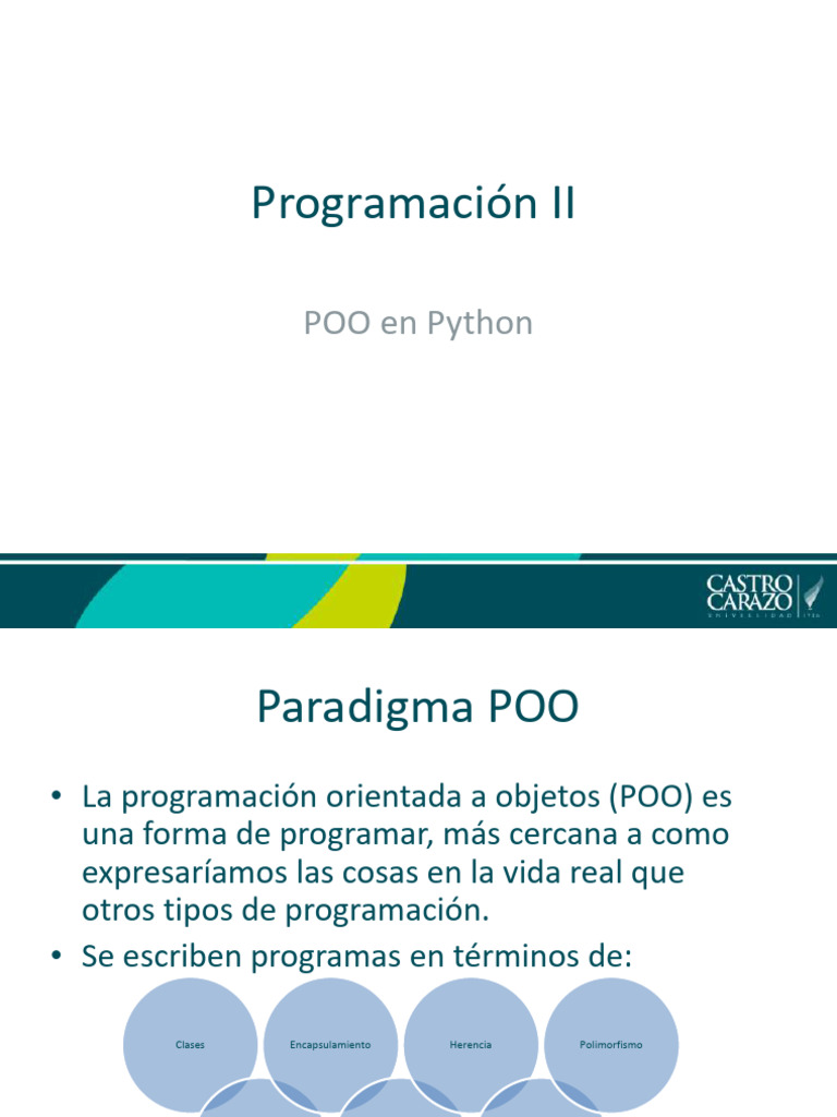 Introducción A La POO Con Python | PDF | Objeto (informática ...