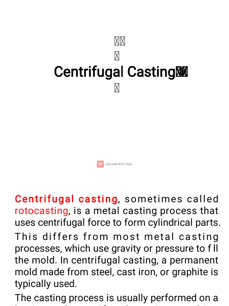 Centrifugal Casting Process Explained | PDF