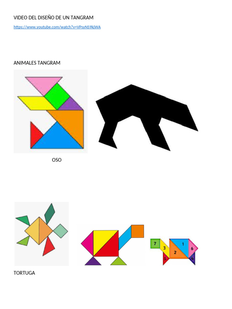 Animales Tangram | PDF