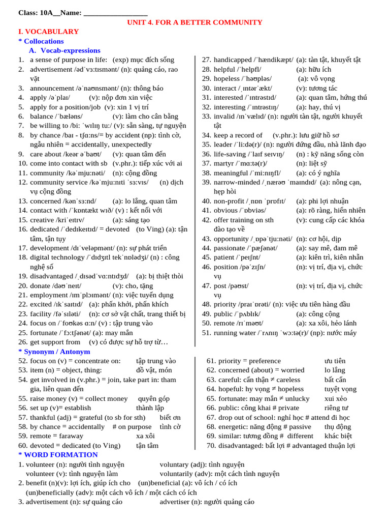 10-Unit 4. Theory (Vocab-Grammar) | PDF