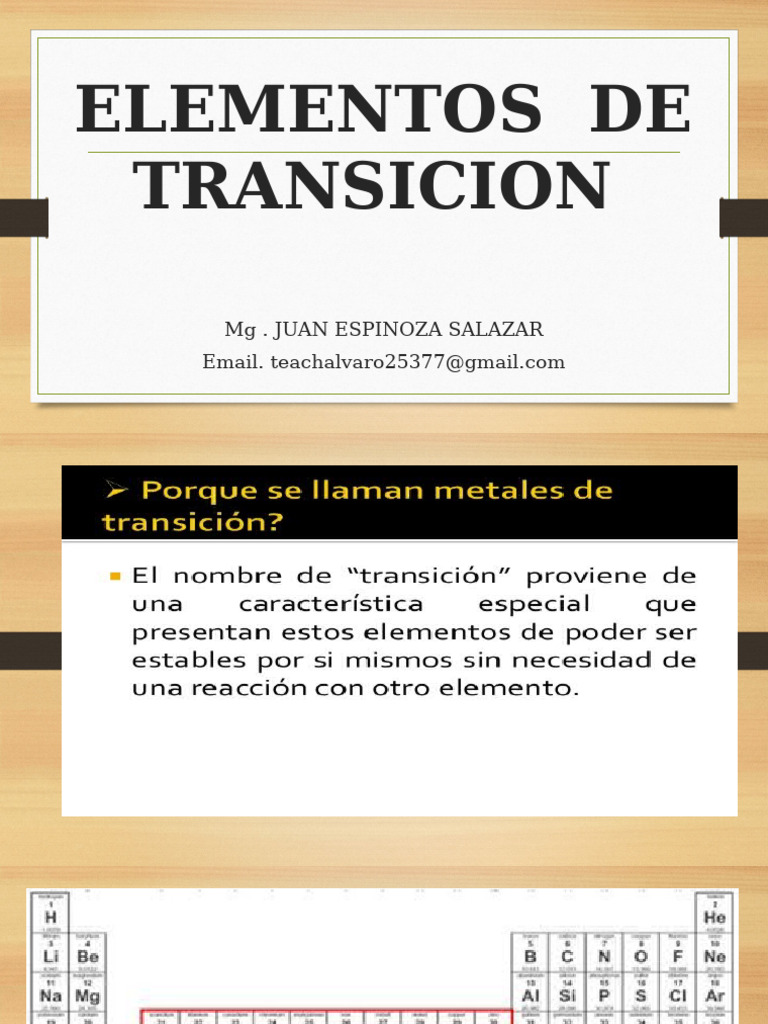 Elementos de Transicion | PDF