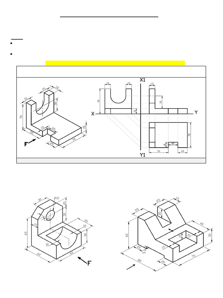 Tutorial 4-Orthographic Projections | PDF