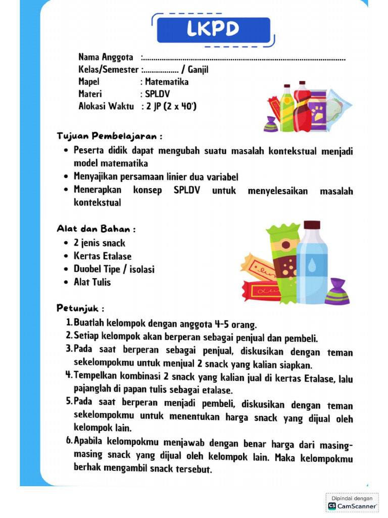 Lkpd Spldv Smp Kelas 3 | PDF