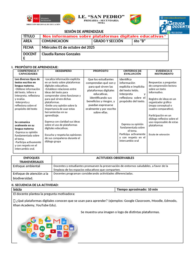 Nos Informamos Sobre Plataformas Digitales Educativas | PDF | Moodle ...