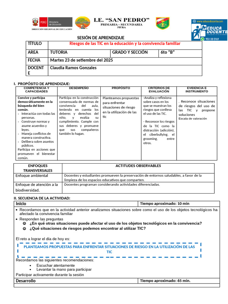 Riesgos de Las TIC en La Educación y La Convivencia Familiar | PDF ...