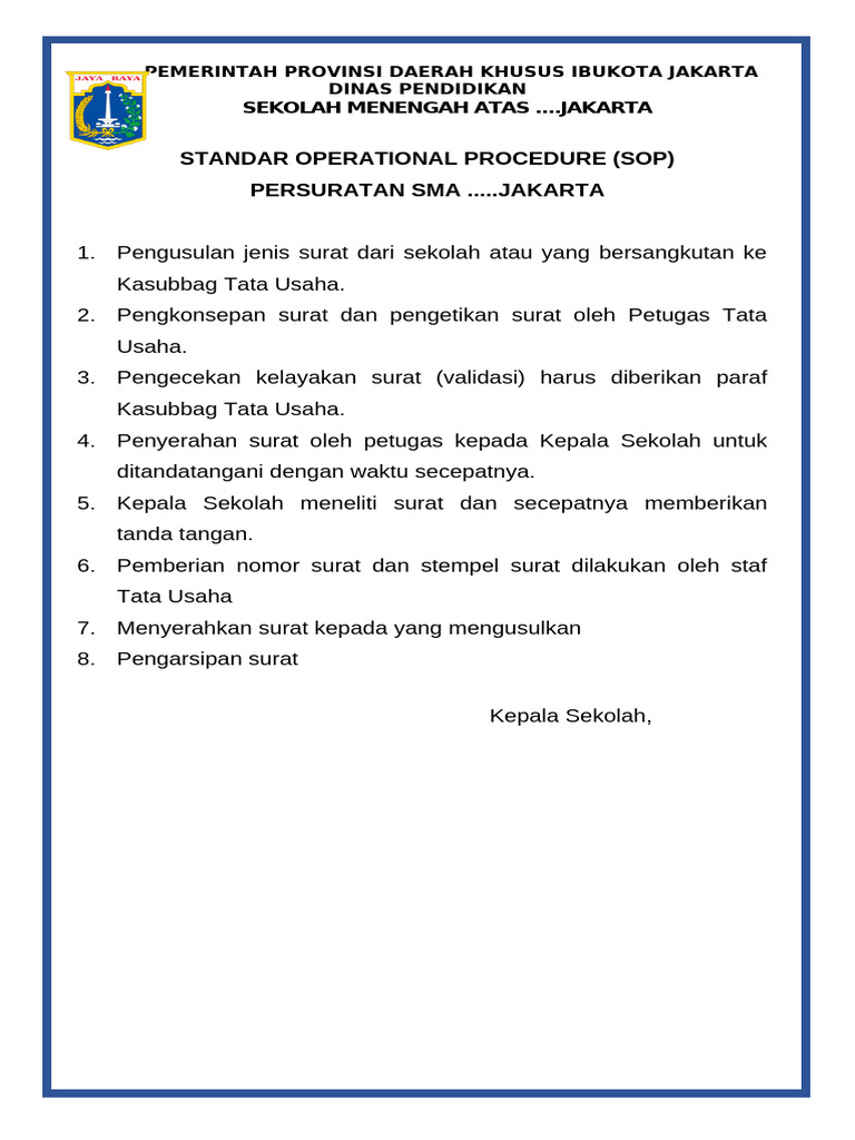 Sop Persuratan Tu Ok | PDF