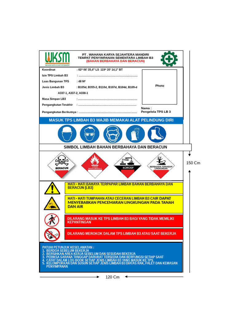 Desain Signboard TPS LB3 | PDF
