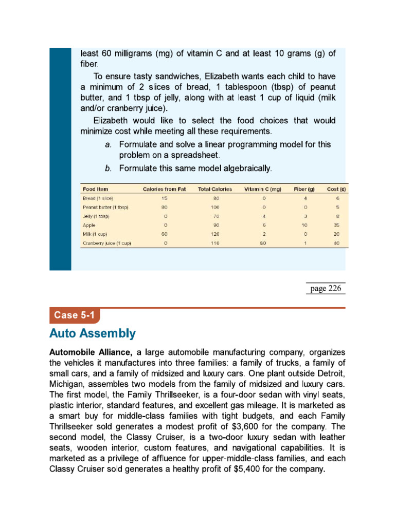 Linear Programming Case 5 2 Pdf