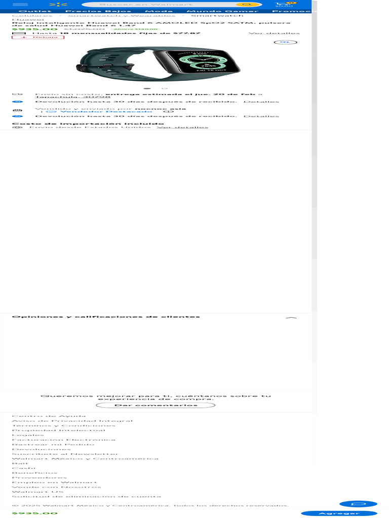 Reloj Inteligente Huawei Band 6 AMOLED SpO2 5ATM, Pulsera de Salud ...
