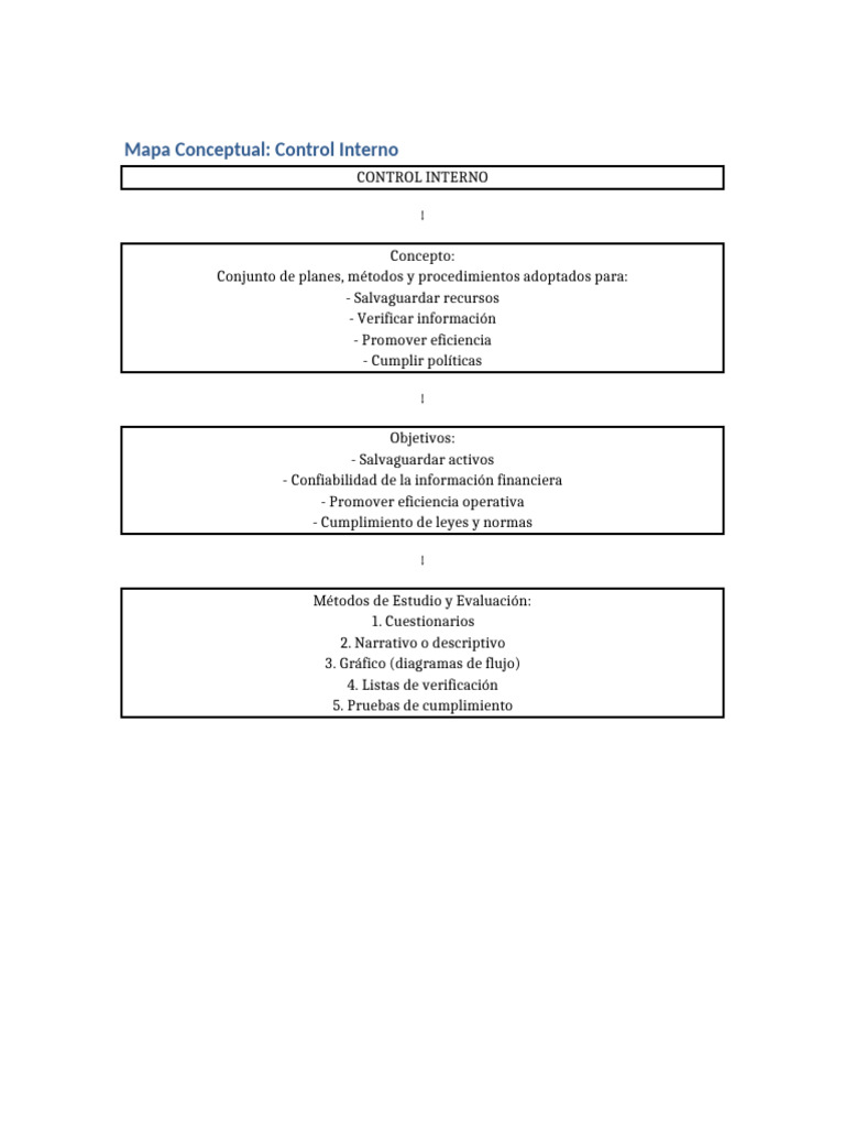 Mapa Conceptual de Control Interno | PDF