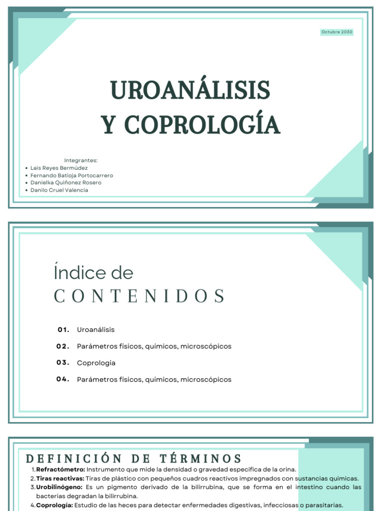 Uroanálisis y Coprología: Diagnósticos Clave | PDF | Heces | Medicina ...
