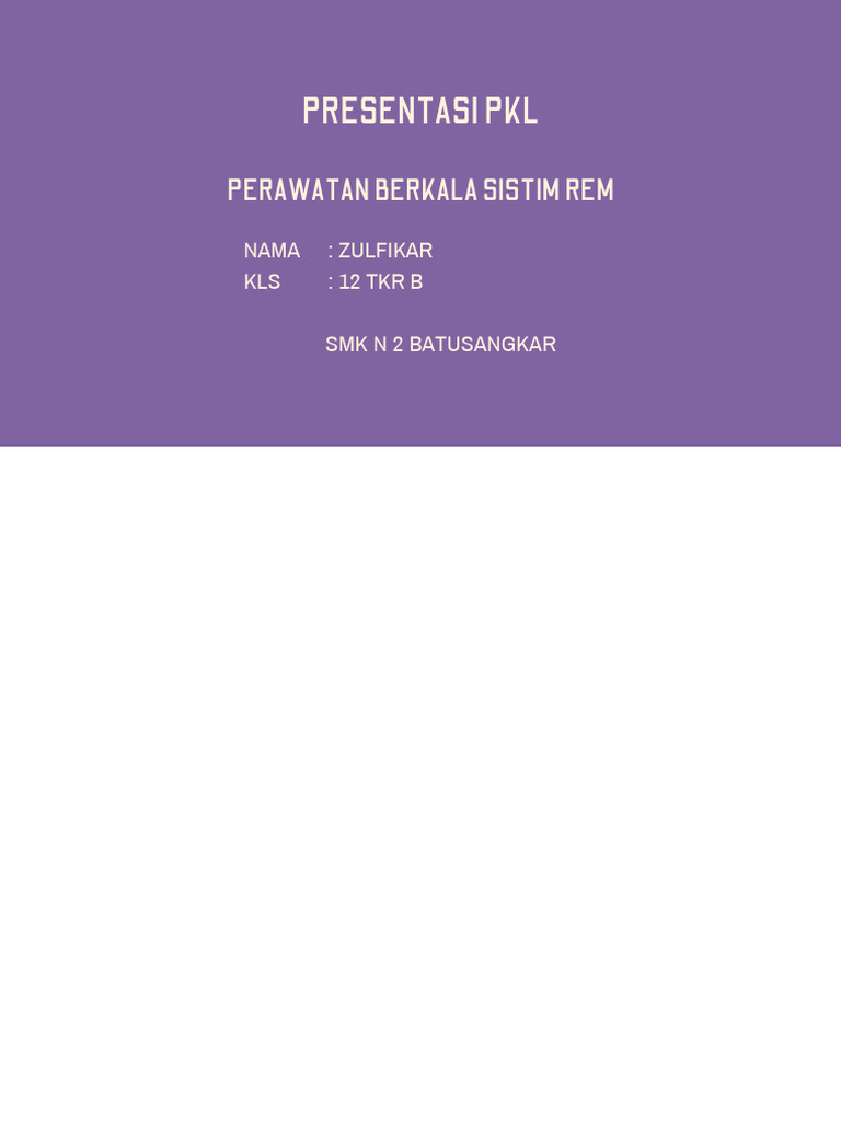 Presentasi Zulfikar | PDF