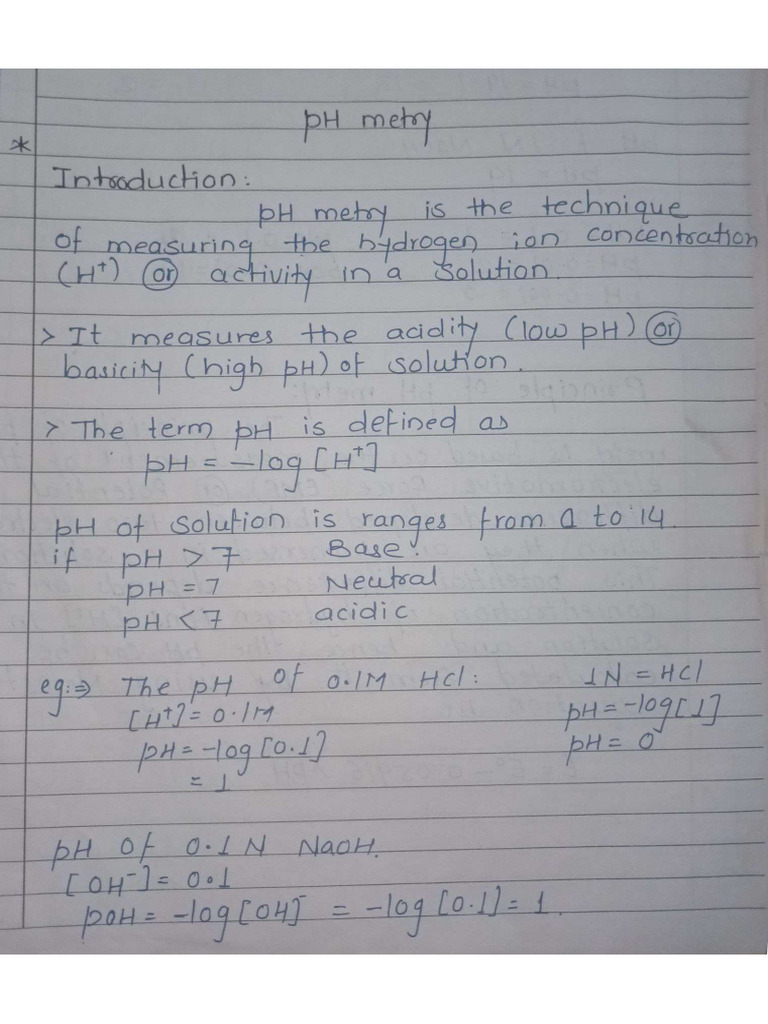VSC PH Metry and Potentiometry | PDF