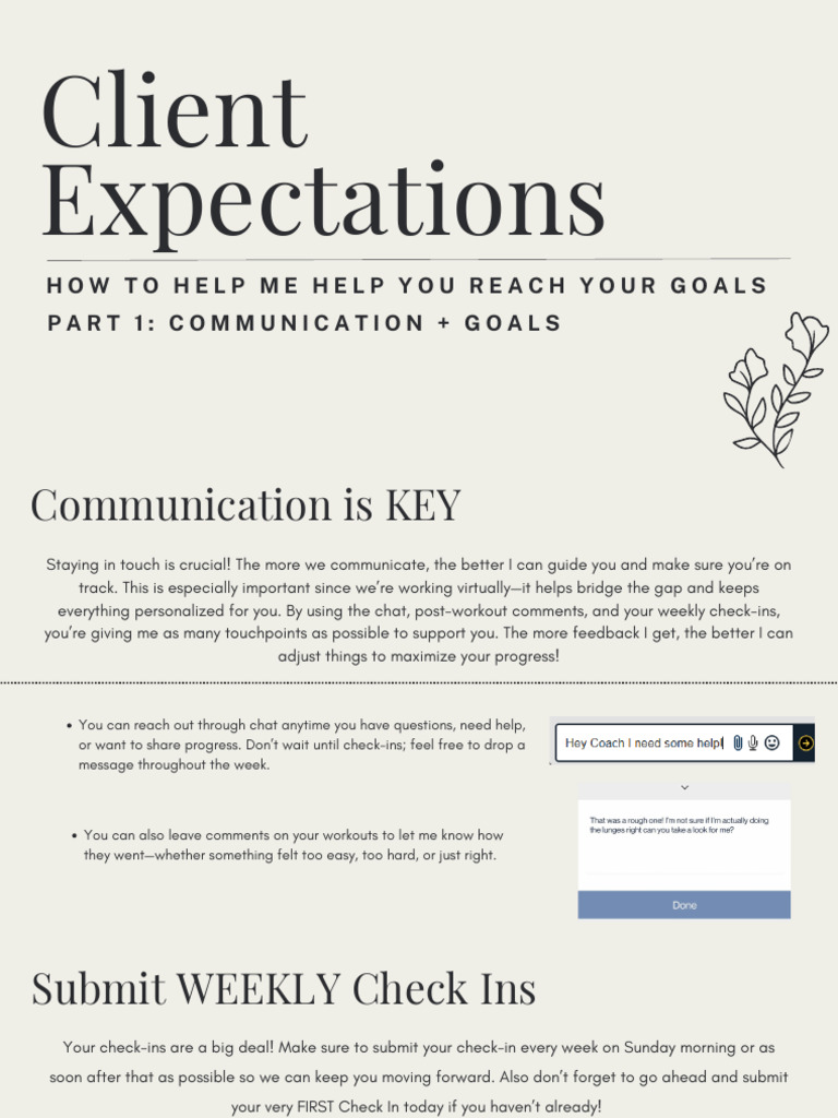 Client Expectations Part 1 | PDF