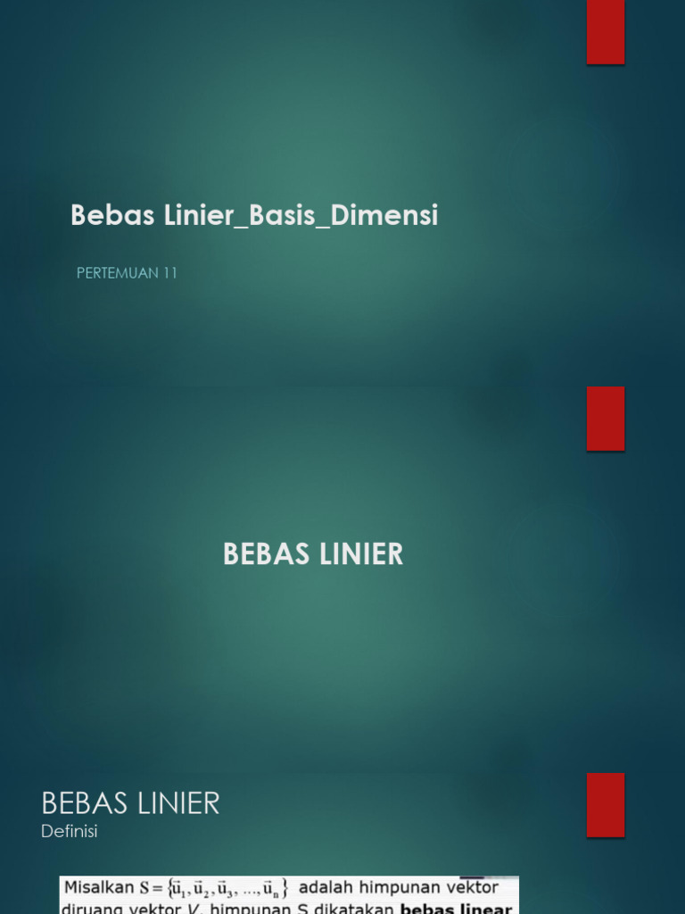 Bebas Linier dan Dimensi Vektor | PDF