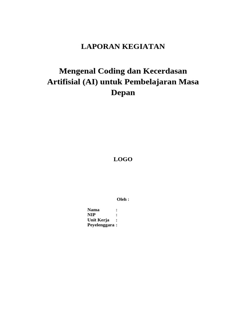 2025 - Laporan Kegiatan Diklat - Mengenal Coding Dan Kecerdasan ...