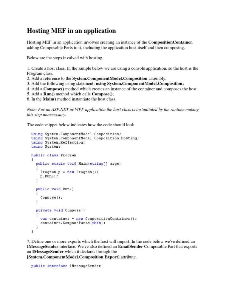 Mef Tutorials Pdf Constructor Object Oriented Programming Programming 
