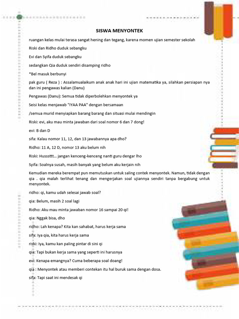Dampak Menyontek dalam Ujian Sekolah | PDF