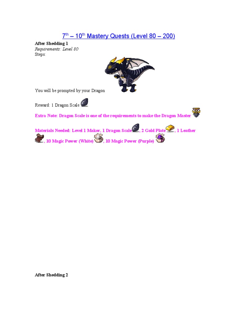 7th 10th Mastery Quests | PDF