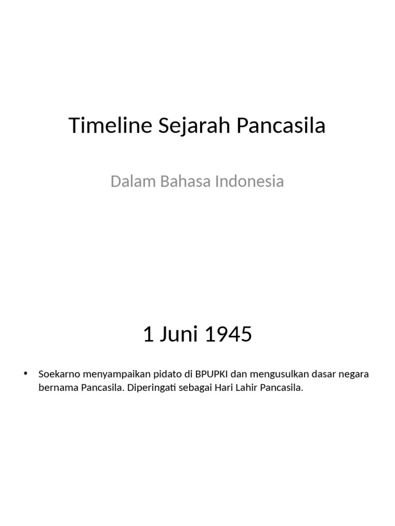 Timeline Sejarah Pancasila | PDF