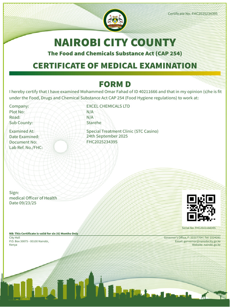 Food Handlers Certificate | PDF