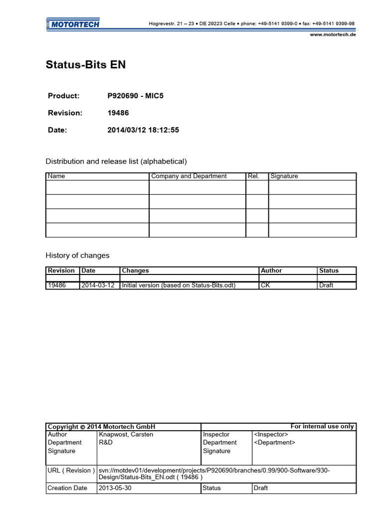 MIC5 Status Bits Overview Document | PDF | Sensor | Analog Signal