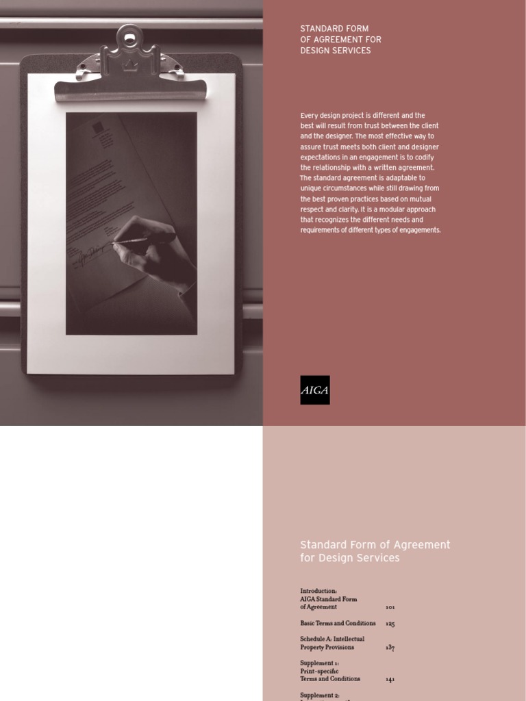 Standard Form of Agreement For Design Services | PDF | Business