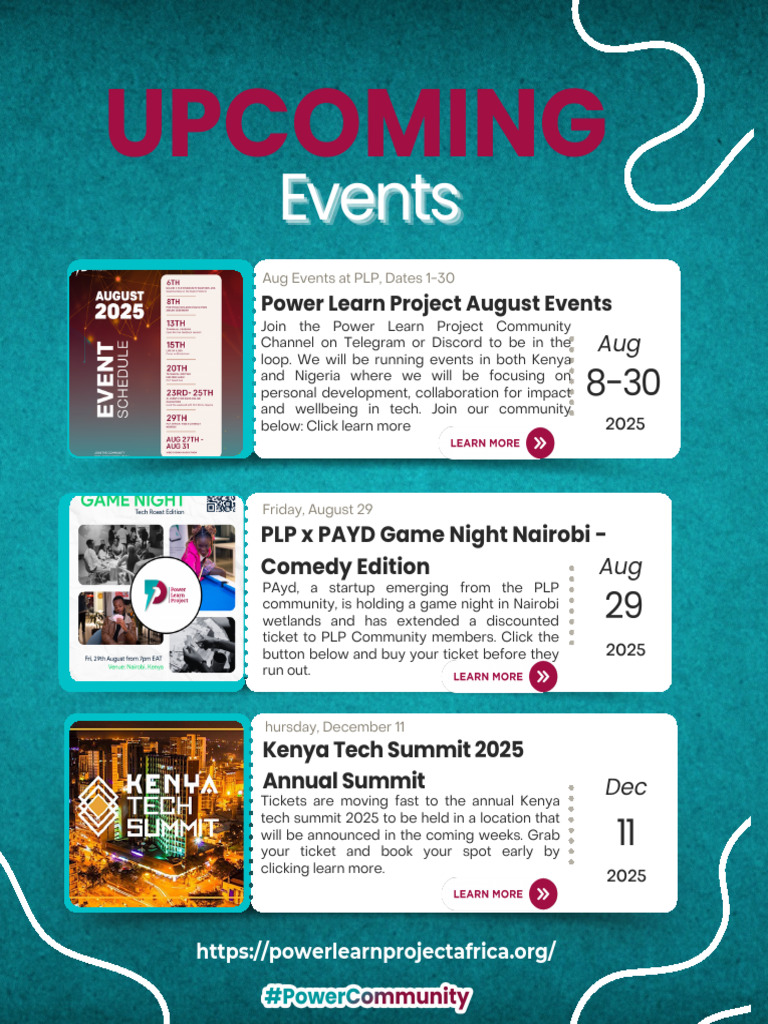 Events Bulletin PLP - Community. | PDF