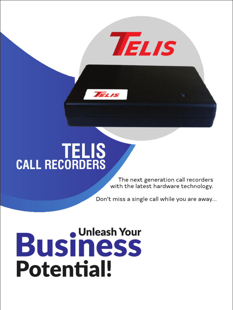 Telis Brochure Call Recorder | PDF