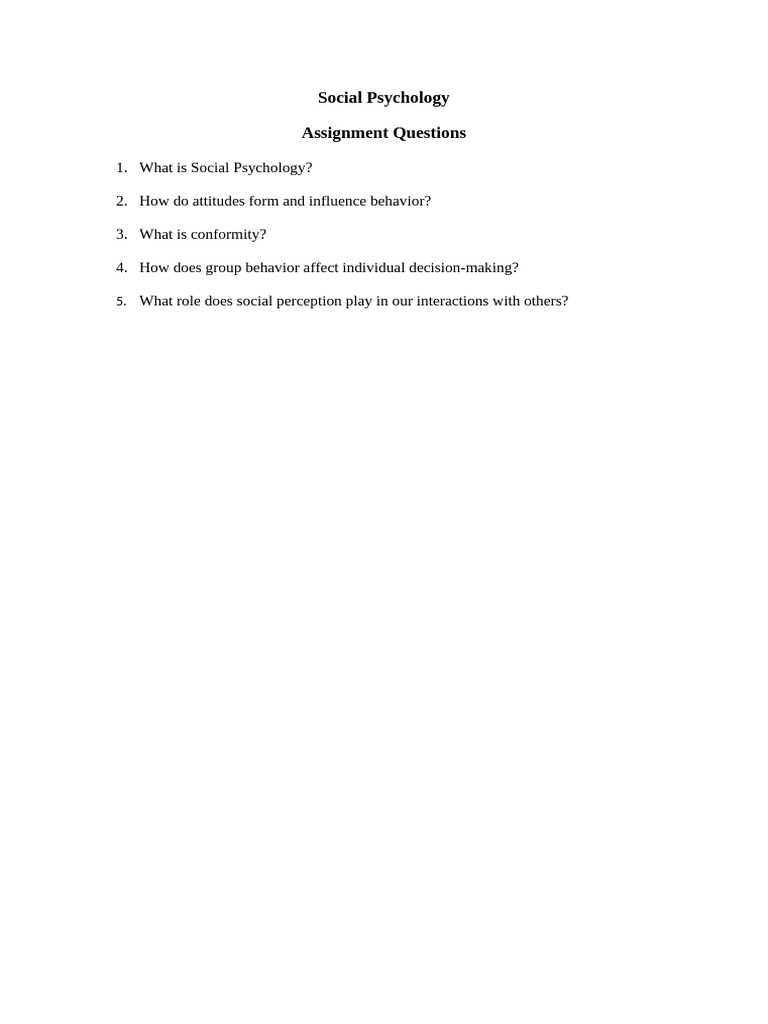 Social Psychology 1 | PDF
