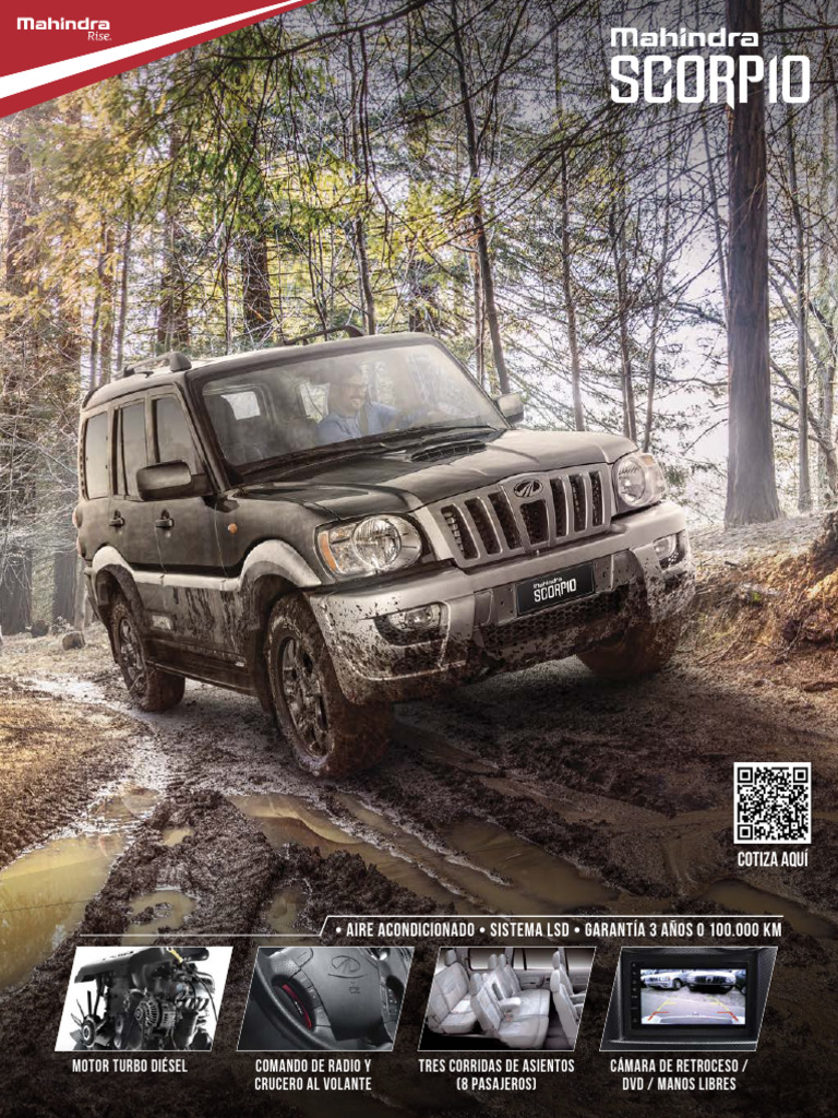 Ficha Tecnica Mahindra Scorpio | PDF | Tracción en las cuatro ruedas | Turbocompresor