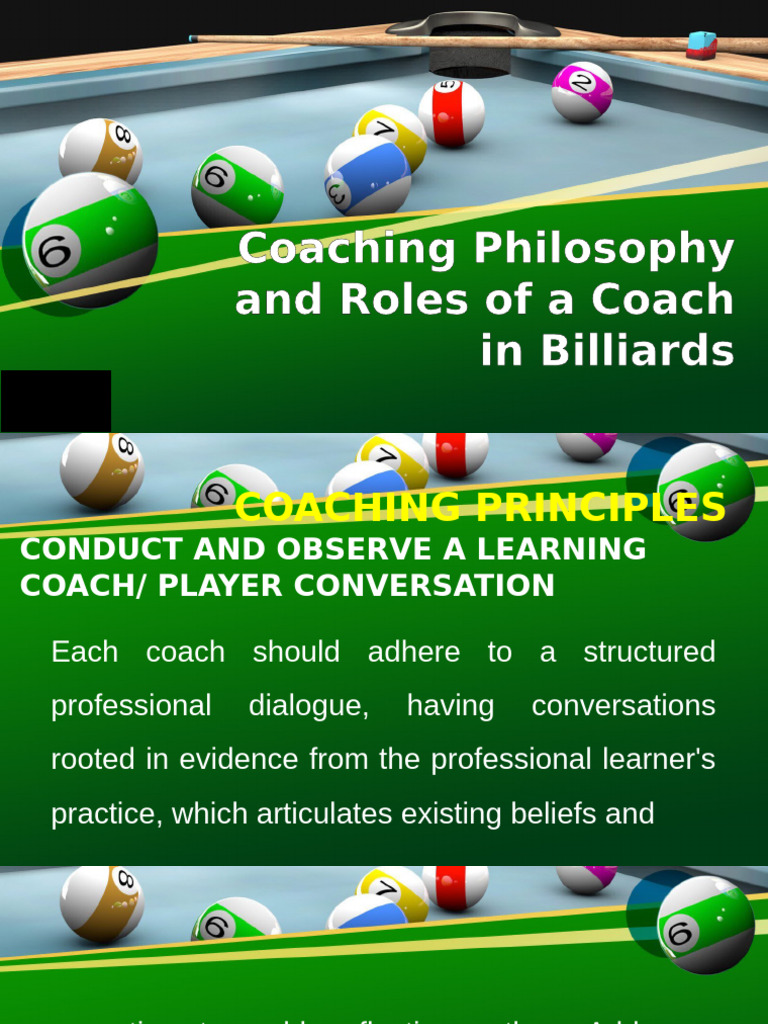 Coaching Philosophy and Roles of A Coach in Billiards | PDF | Learning ...