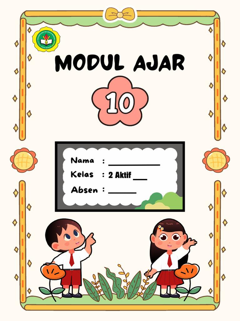 Hijau Oranye Lucu Ceria Tugas Cover Modul Dokumen A4 | PDF