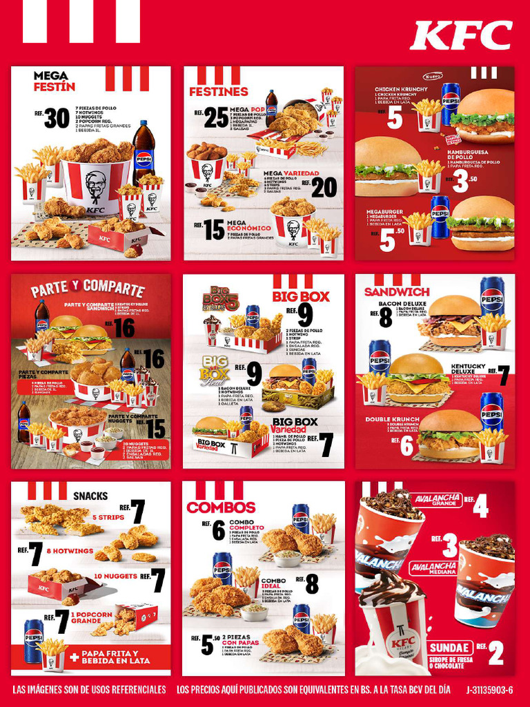 Lista de Precios KFC Venezuela-1 | PDF