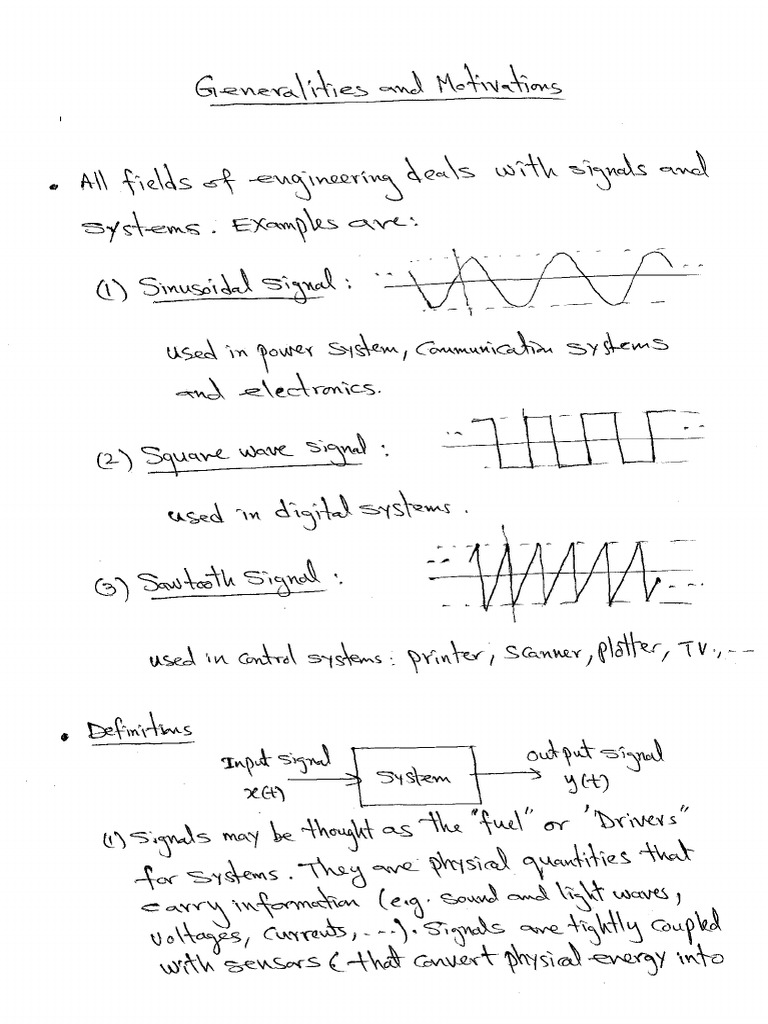 Generalities & Signal Characteristics | PDF