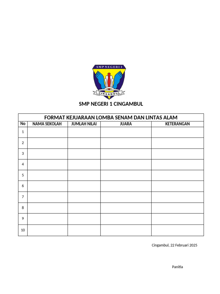 Format Kejuaraan Lomba Lintas Alam | PDF