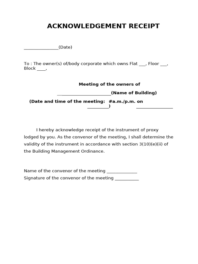 Acknowledgement Receipt 06-22-09 | PDF