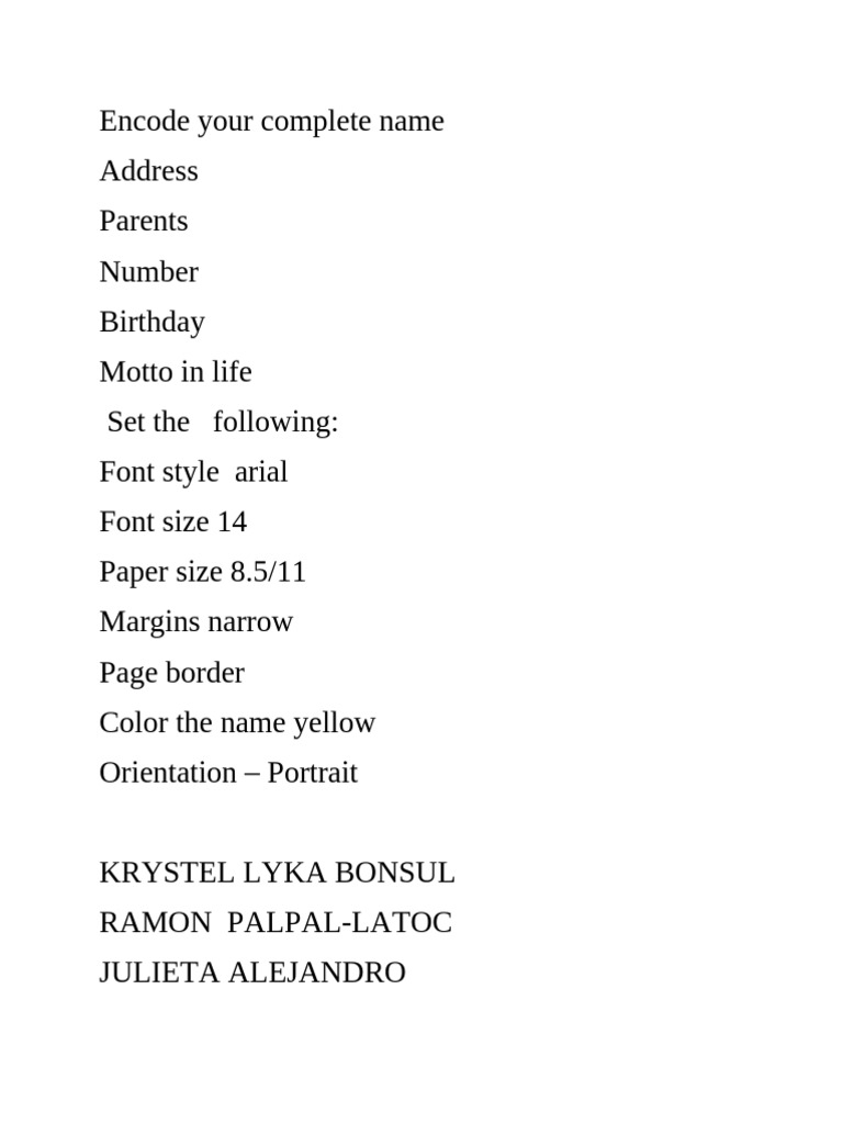 Encode Your Complete Name | PDF