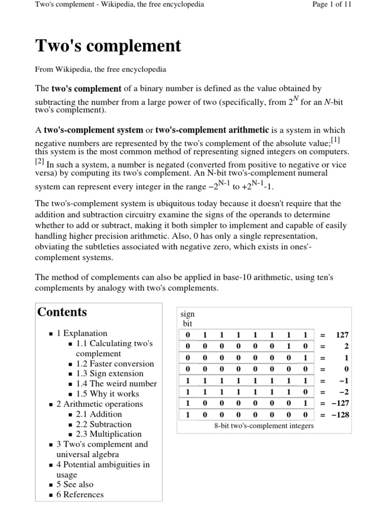 Wiki Twos Complement | Multiplication | Encodings